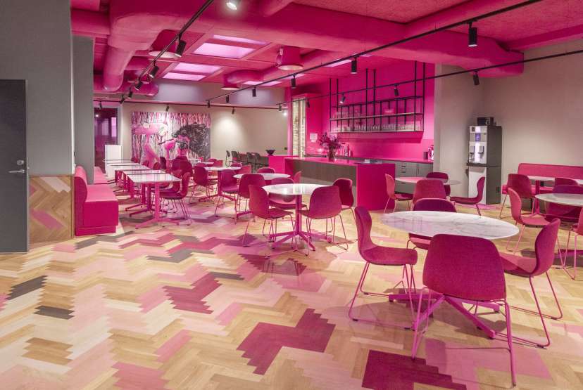 The power of pink at Croisette's new HQ - Bjelin